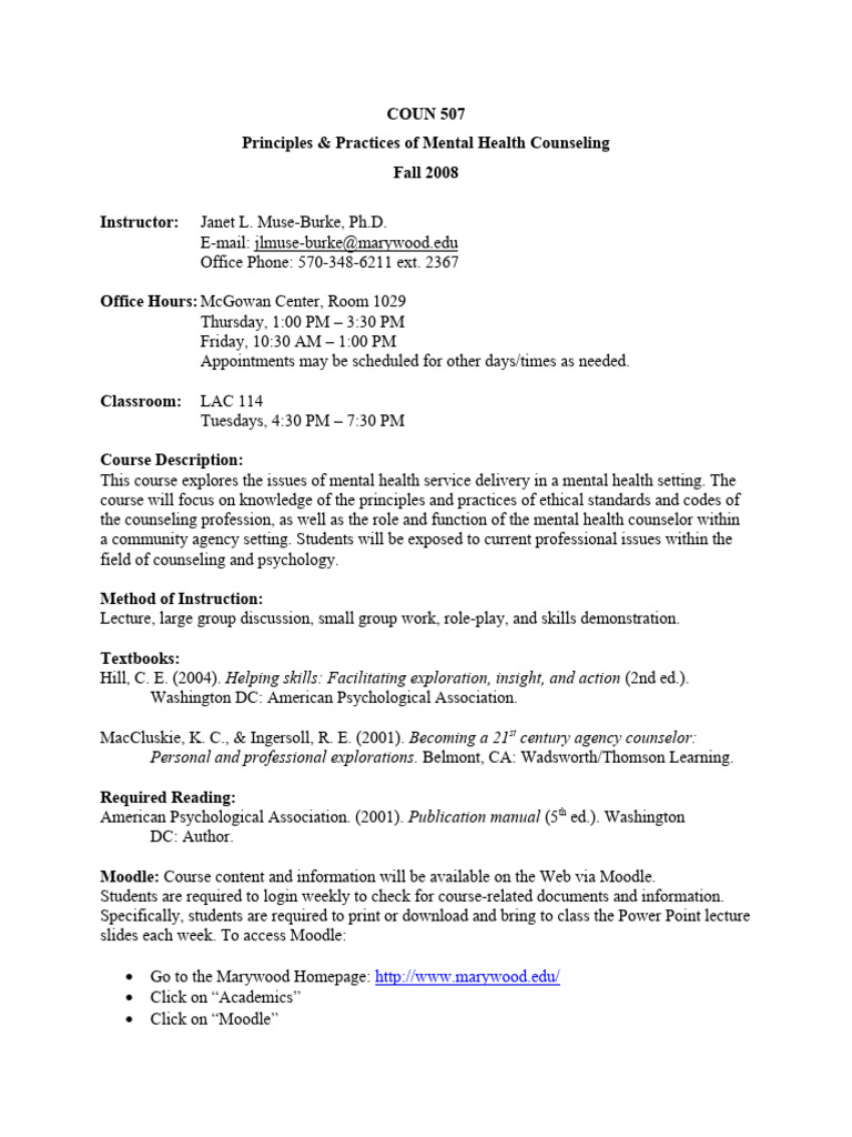 Principles of Counseling | Download Free PDF | Counseling Psychology ...