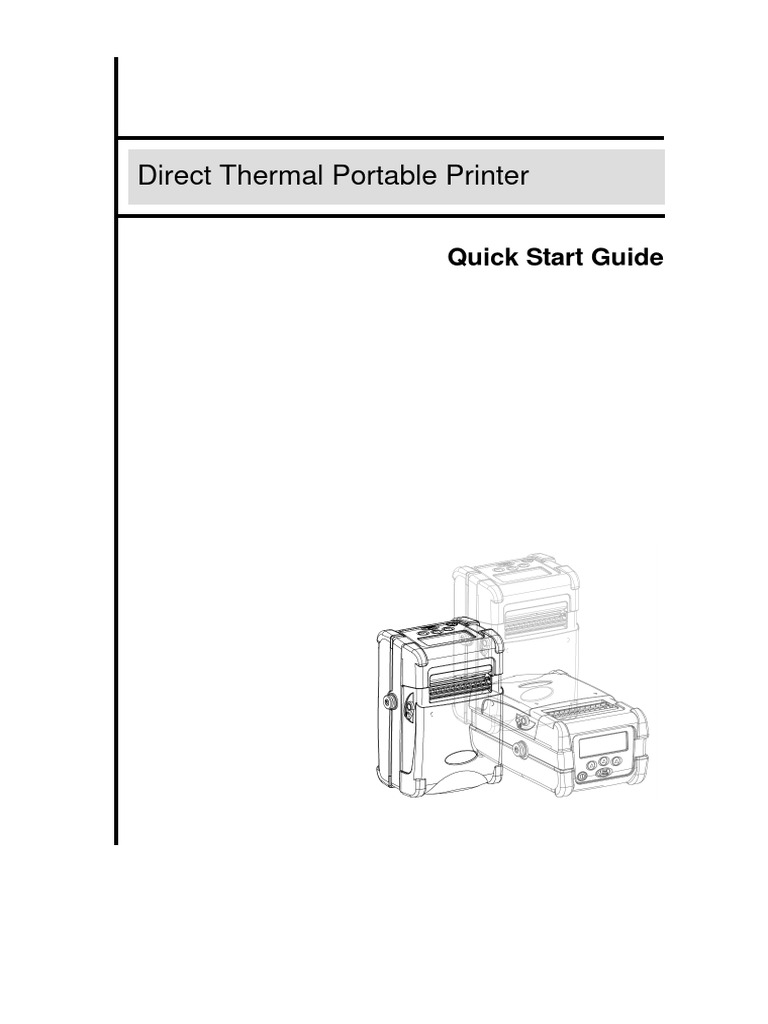 Direct Thermal Portable Printer: Quick Start Guide | PDF | Printer ...