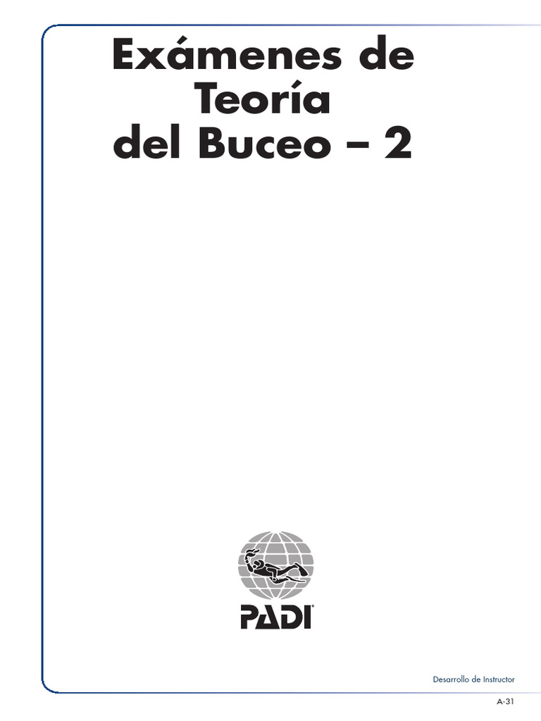 Ex Teoria 2 | PDF | Buceo bajo el agua
