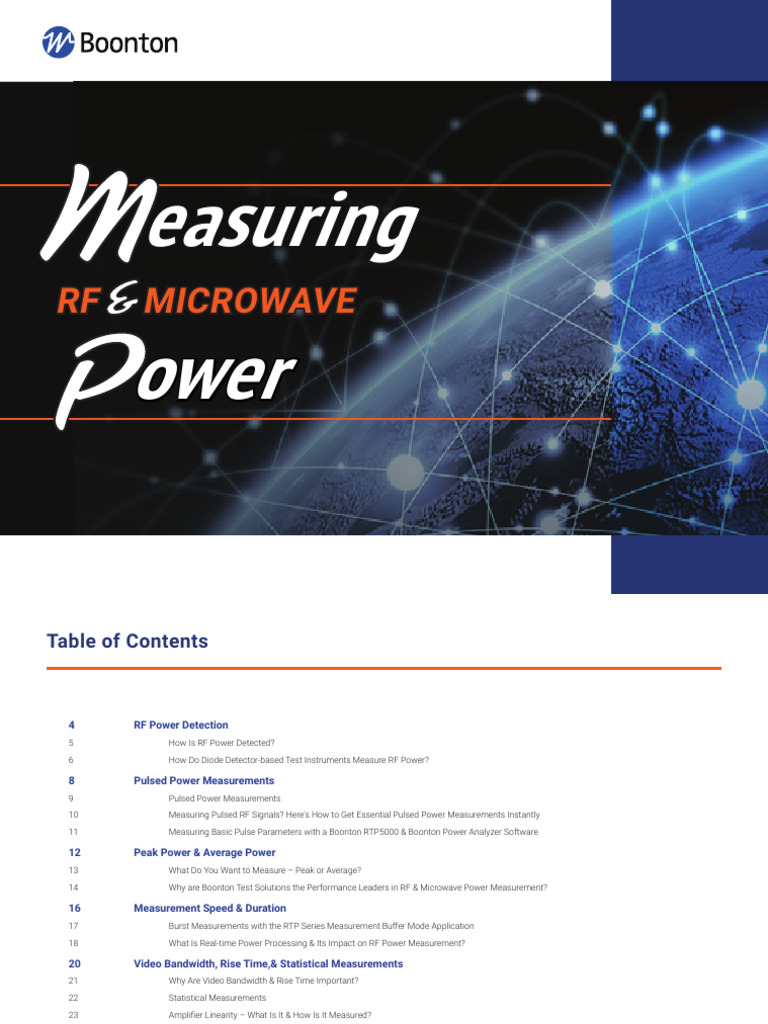 Boonton - Measuring RF and Microwave Power Ebook | PDF | Diode | Amplitude