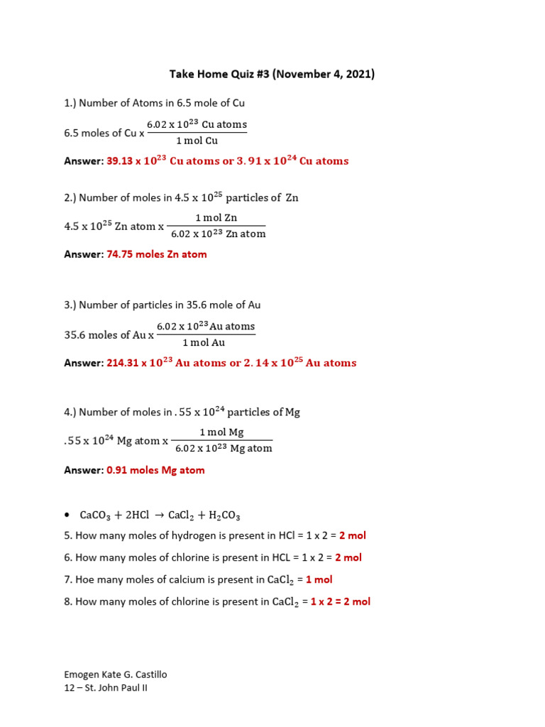 Take Home Quiz No. 3 - Castillo | PDF | Teaching Methods & Materials | Science & Mathematics