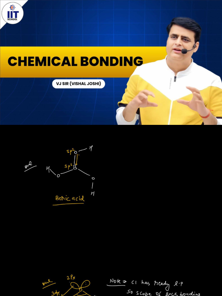Chemical Bonding (12th Part) - L-10 (Class Notes) - Back Bonding | PDF
