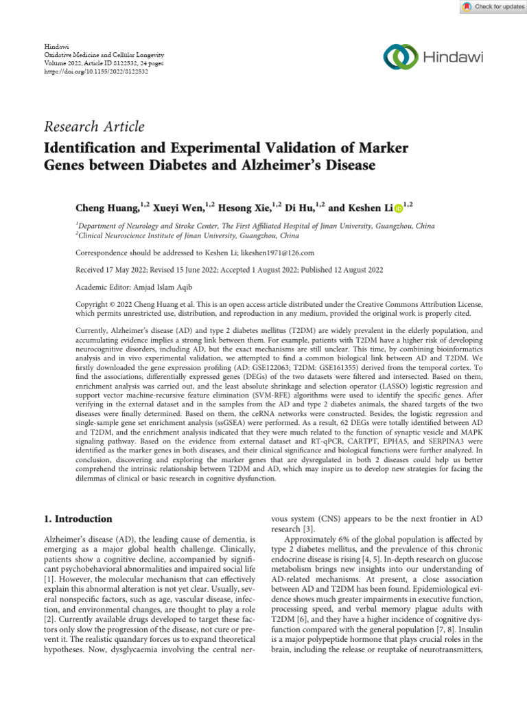 Oxidative Medicine and Cellular Longevity - 2022 - Huang ...