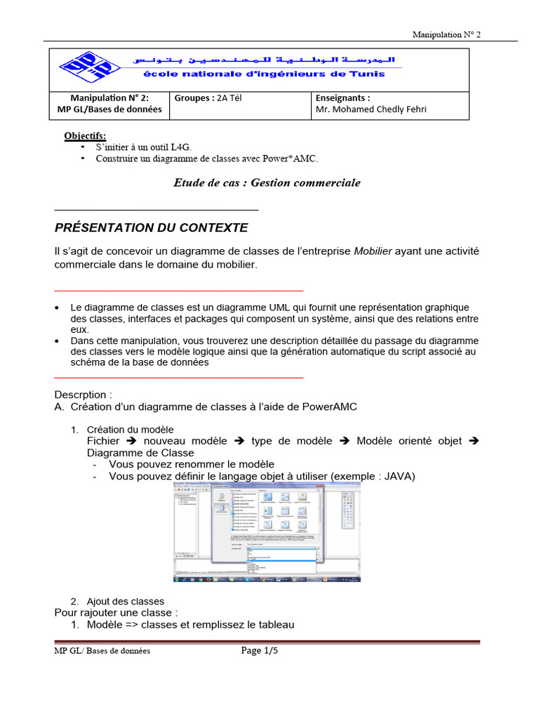 Diagramme de classes avec PowerAMC | PDF | Bases de données | Logiciel