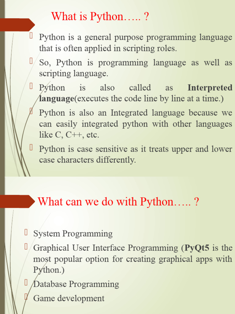 Python Intro - New | PDF | Python (Programming Language) | Data Type Python Intro - New | PDF | Python (Programming Language) | Data Type