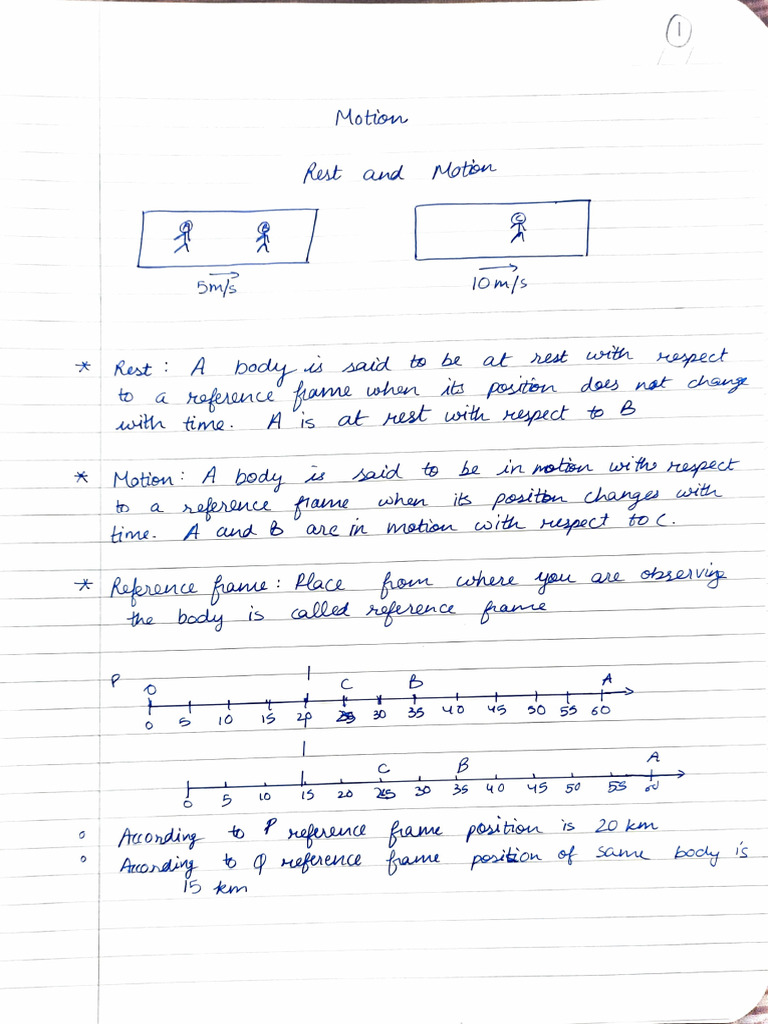 Motion Class 9 Notes | PDF