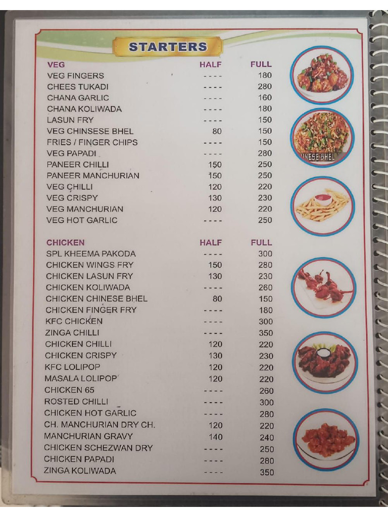 Sagar Menu | PDF