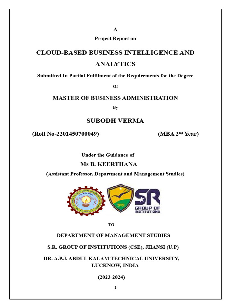 Report ''2 | PDF | Cloud Computing | Business Intelligence
