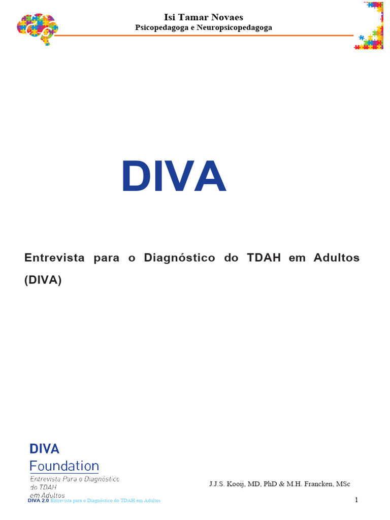 DIVA Teste TDAH | Download grátis PDF | Transtorno de déficit de ...