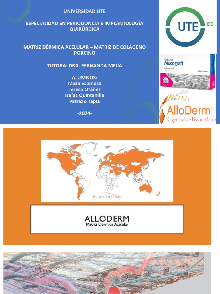 MATRIZ DÉRMICA ACELULAR (ALLODERM) | PDF | La matriz extracelular ...