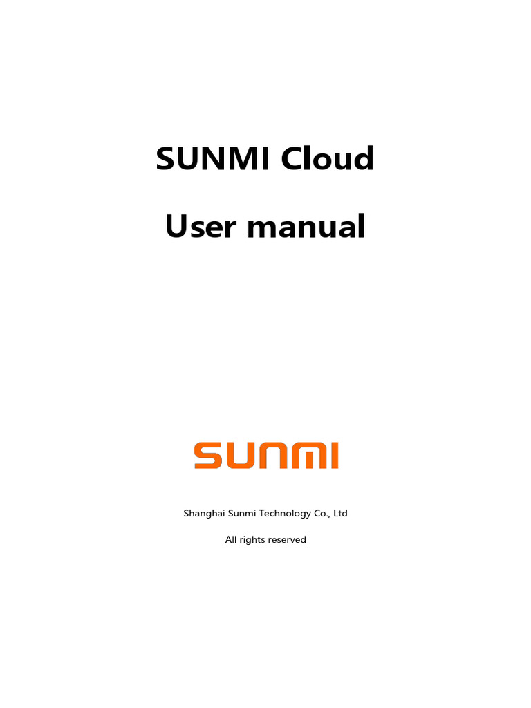 Sunmi Cloud User Manual 20181105 | PDF | Mobile App | Debugging