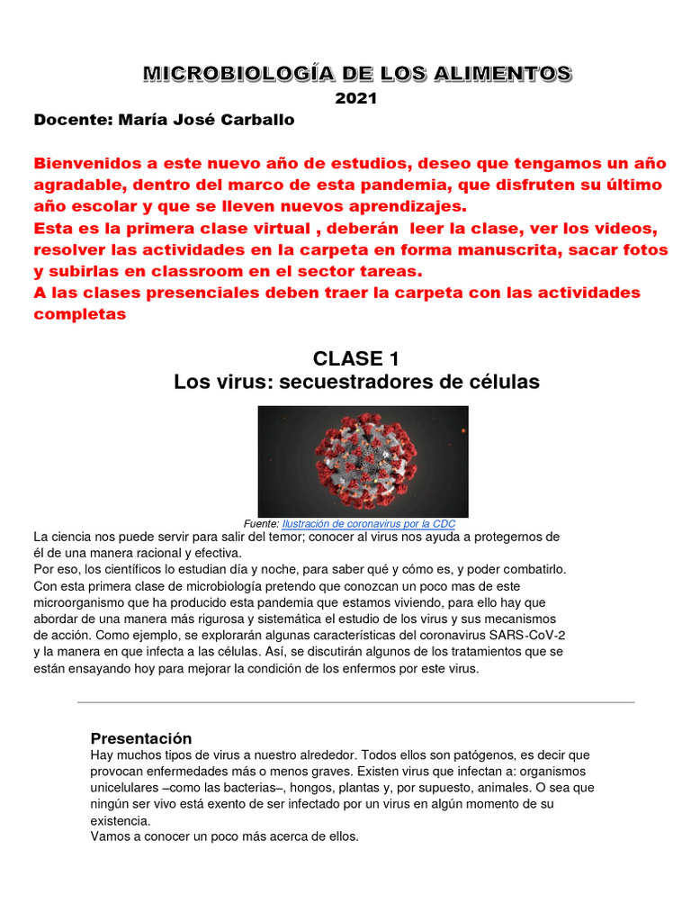ACTIVIDAD 1 MICRO 2021 (3) | PDF | Virus | Biología Celular)