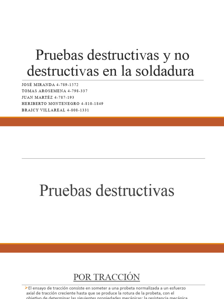 Pruebas Destructivas y No Destructivas en La Soldadura | PDF | Pandeo ...