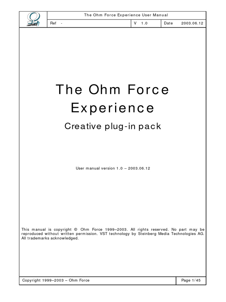 Ohmforce Experience Manual | PDF | Installation (Computer Programs ...