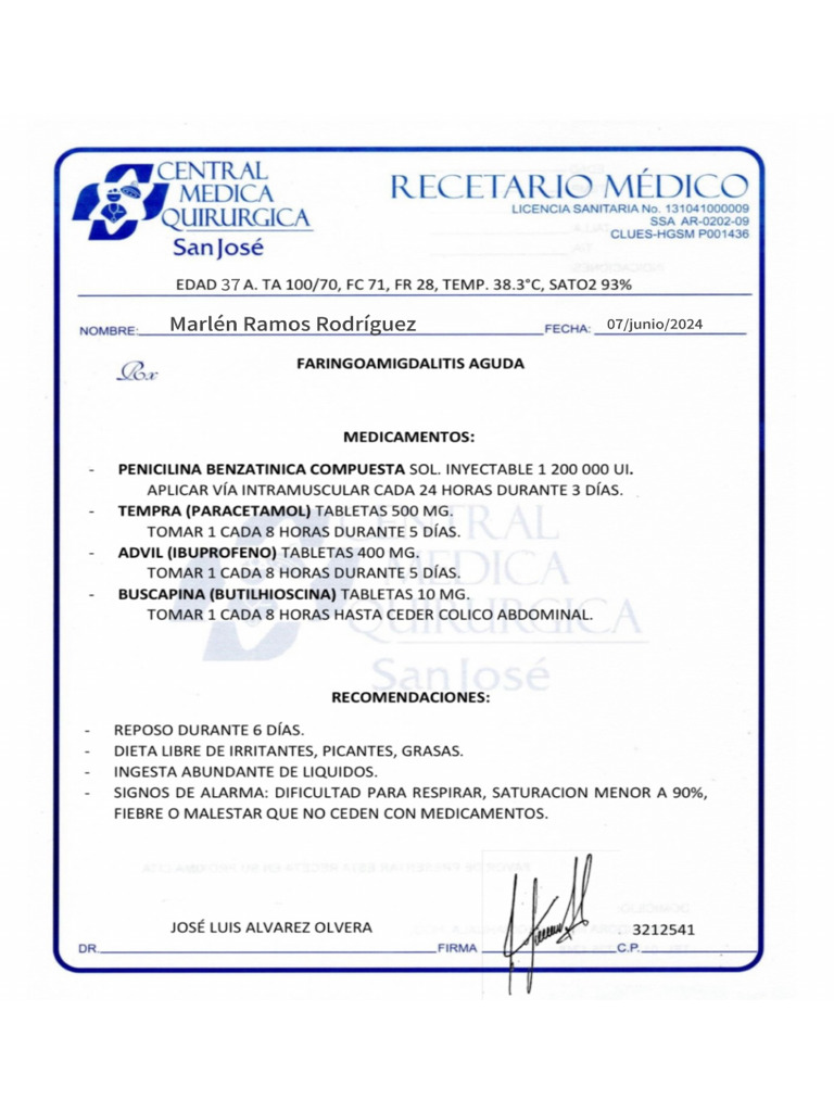 Receta Médica | PDF