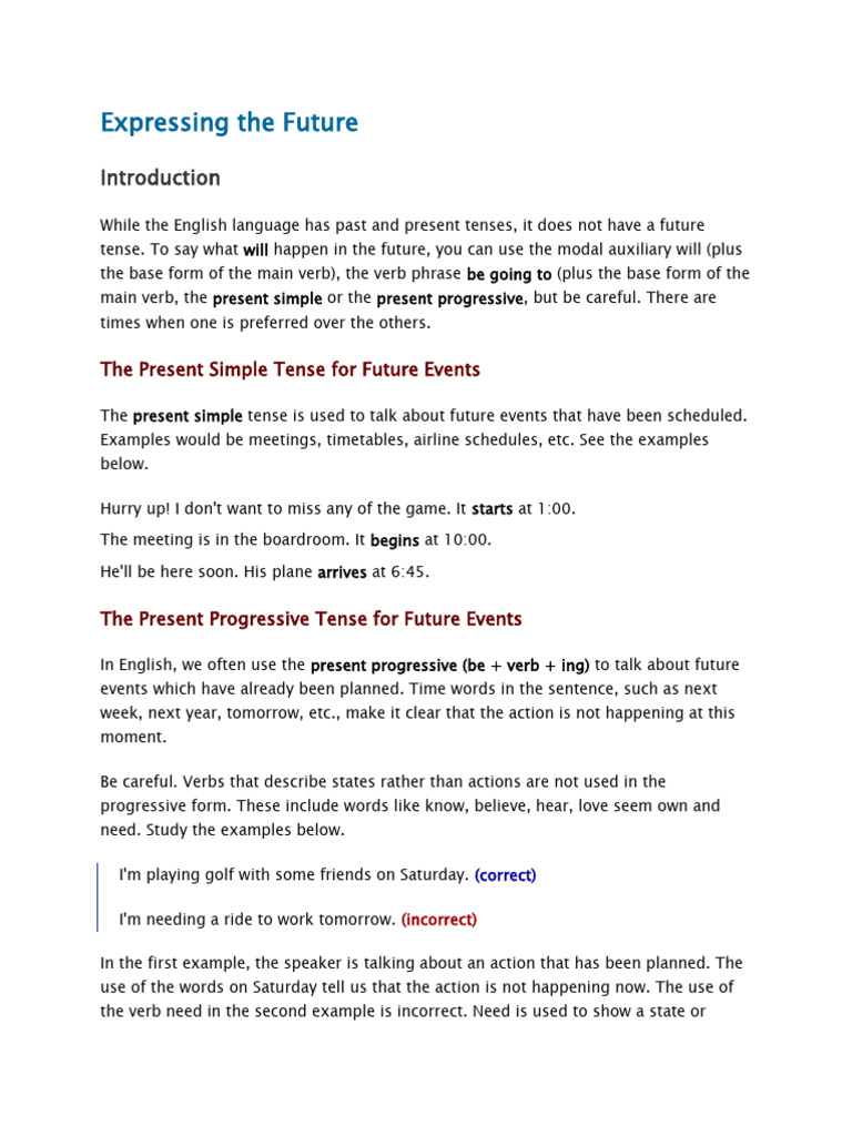 Expressing future | PDF | Grammatical Tense | Linguistic Typology