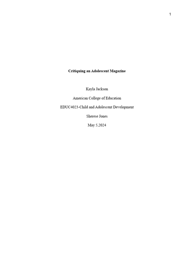 Written Script | PDF | Adolescence | Behavioural Sciences