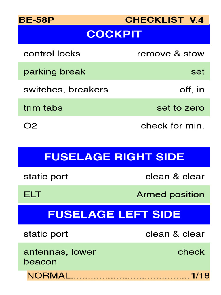 58P Checklist | Download Free PDF | Throttle | Aviation