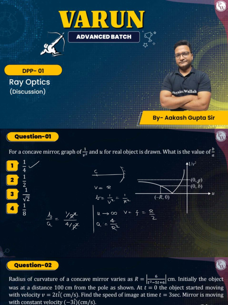 66334026499b9700181b1f99 - ## - Ray Optics - DPP 01 Solution Notes ...