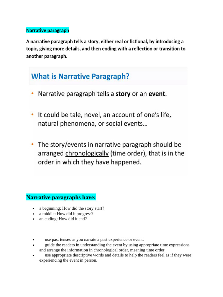 Narrative Paragraph | PDF | Adverb | Comma