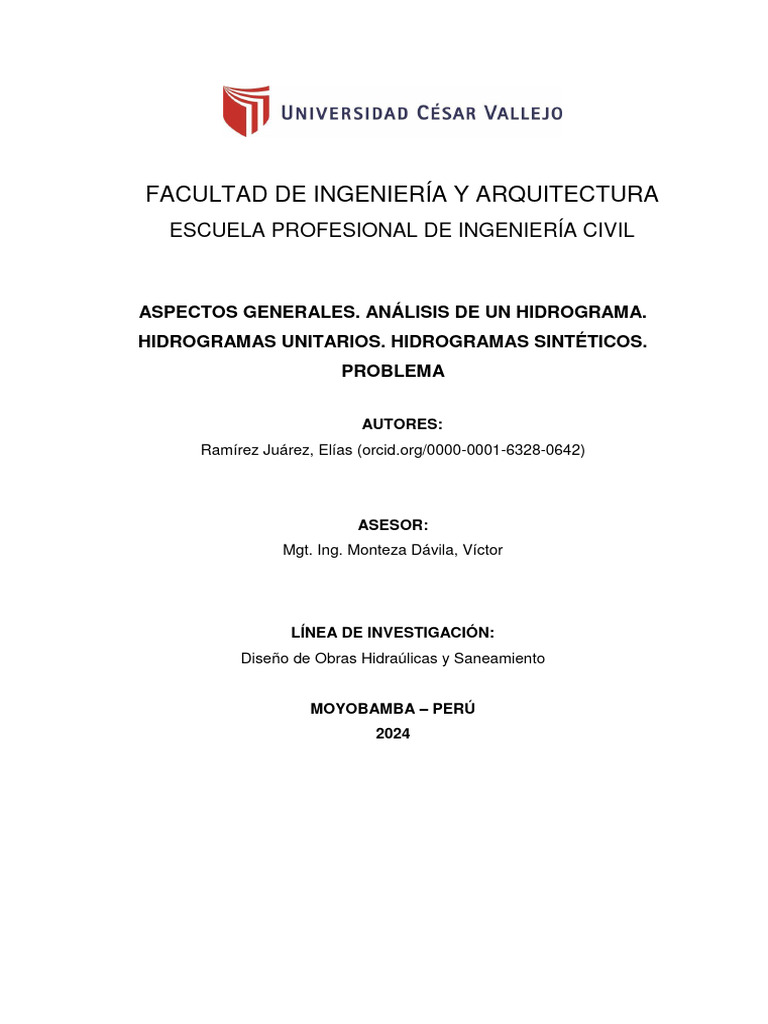 Informe 4 Hidrogramas | Descargar gratis PDF | Descarga (hidrología) | Inundar