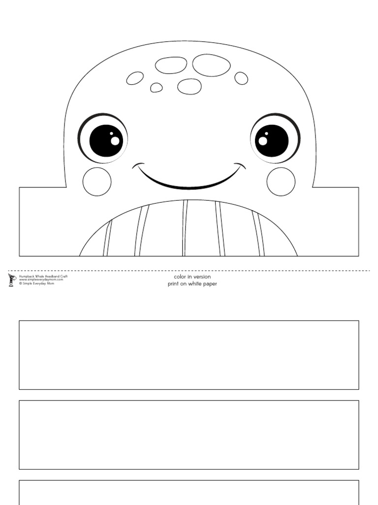 Humpback Whale Headband Template | PDF