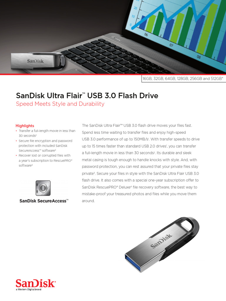 Data Sheet Ultra Flair Usb 3 0 | PDF | Usb Flash Drive | Usb