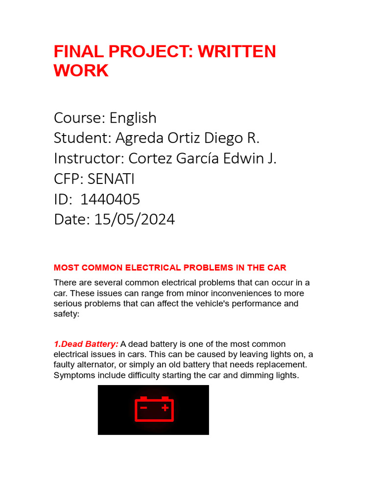 Final Project Written Work D | PDF | Car | Anti Lock Braking System