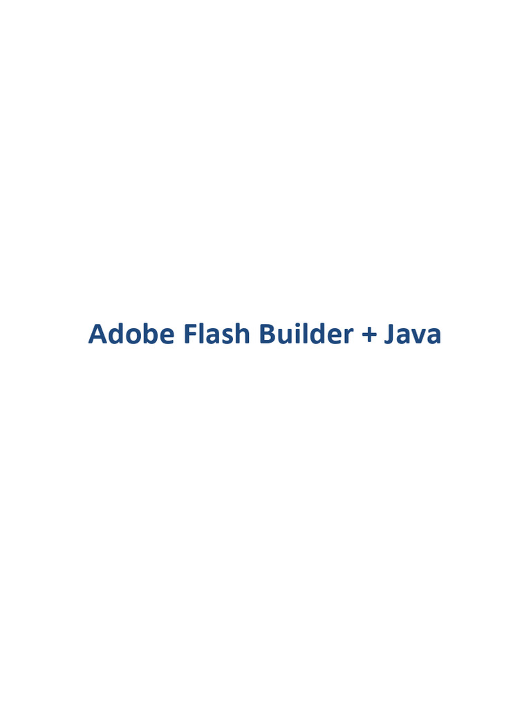 Adobe Flash Builder | PDF | Adobe Flex | Informática