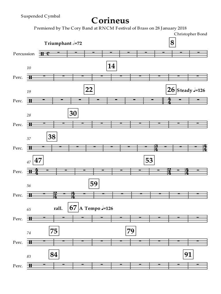 Blank Master Percussion - Full Score | PDF