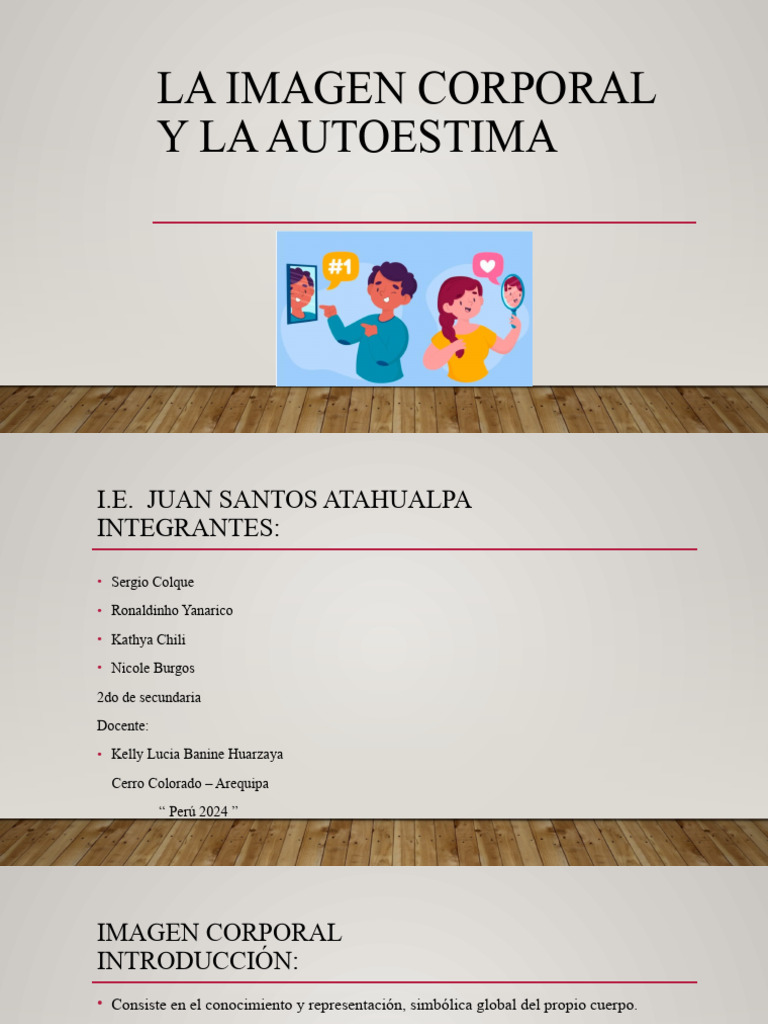 Diapositivas de La Imagen Corporal y Autoestima | PDF | Autoestima | Psicología cognitiva