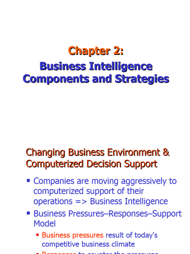 Chapter 2 BI | PDF | Business Intelligence | Data Warehouse