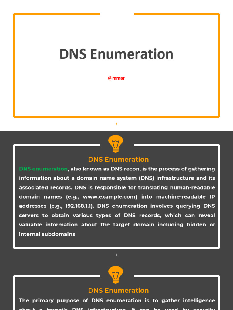 4.1 DNS Enumeration | PDF | Domain Name System | Information Technology Management