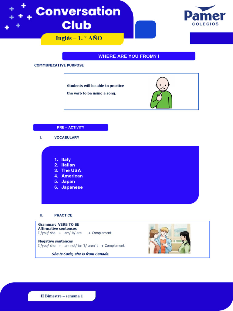 CC - 1.° Año - SEM1 - INGL - II BIM - SEP | PDF | Linguistic Morphology ...