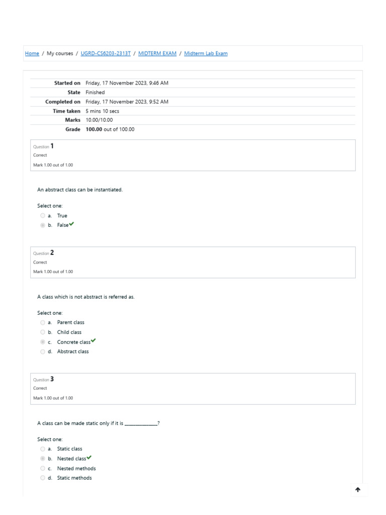 Midterm Lab Exam Pdf Class Computer Programming Method Computer Programming
