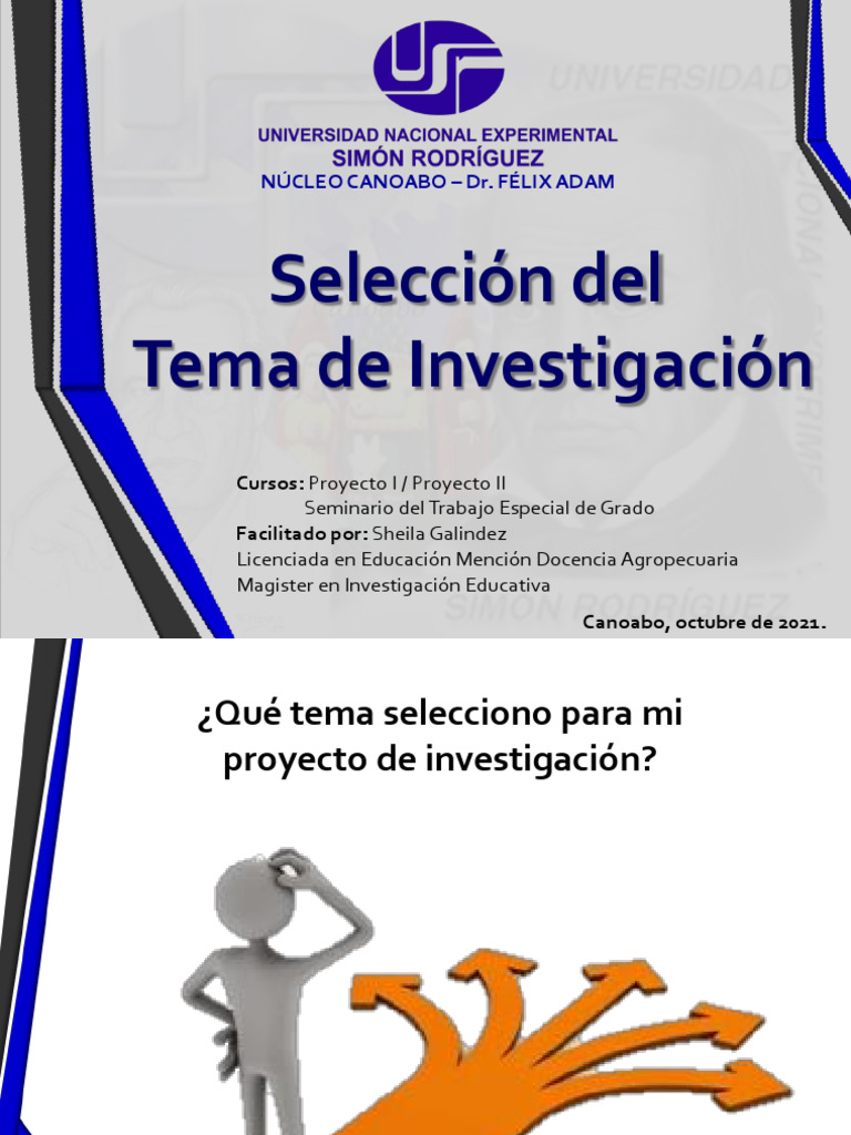 1 Selección Del Tema | PDF | Conocimiento | Enseñando