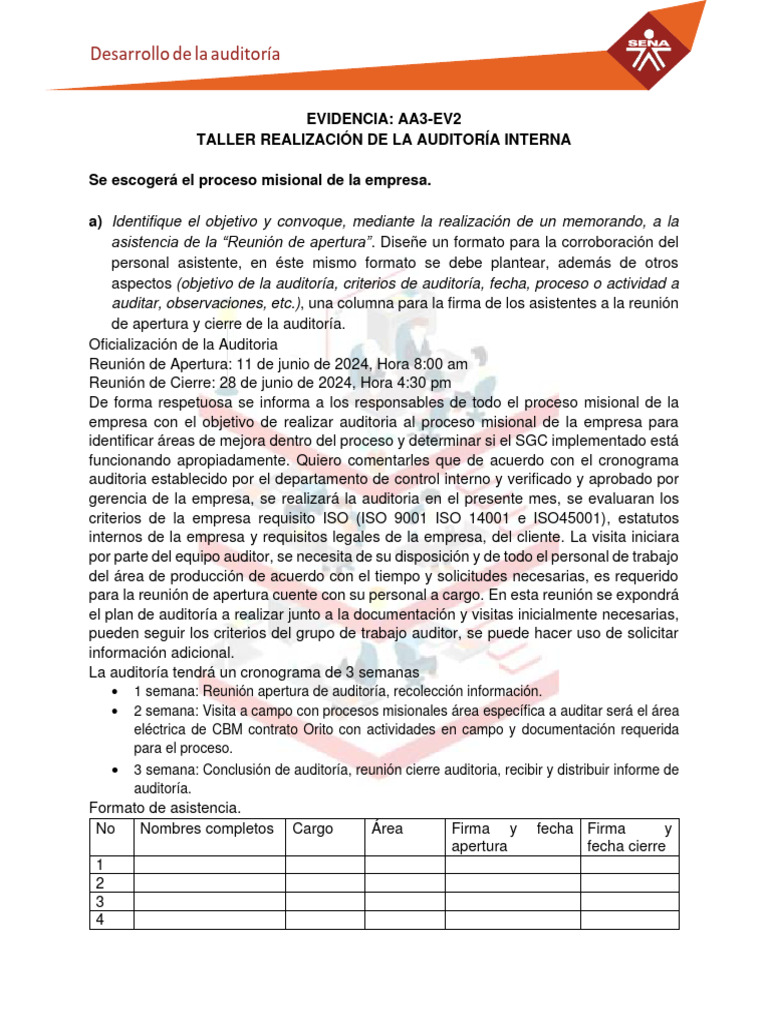 Formato - Evidencia - AA3 - Ev2 - Taller-Nelson González | PDF ... Formato - Evidencia - AA3 - Ev2 - Taller-Nelson González | PDF ...