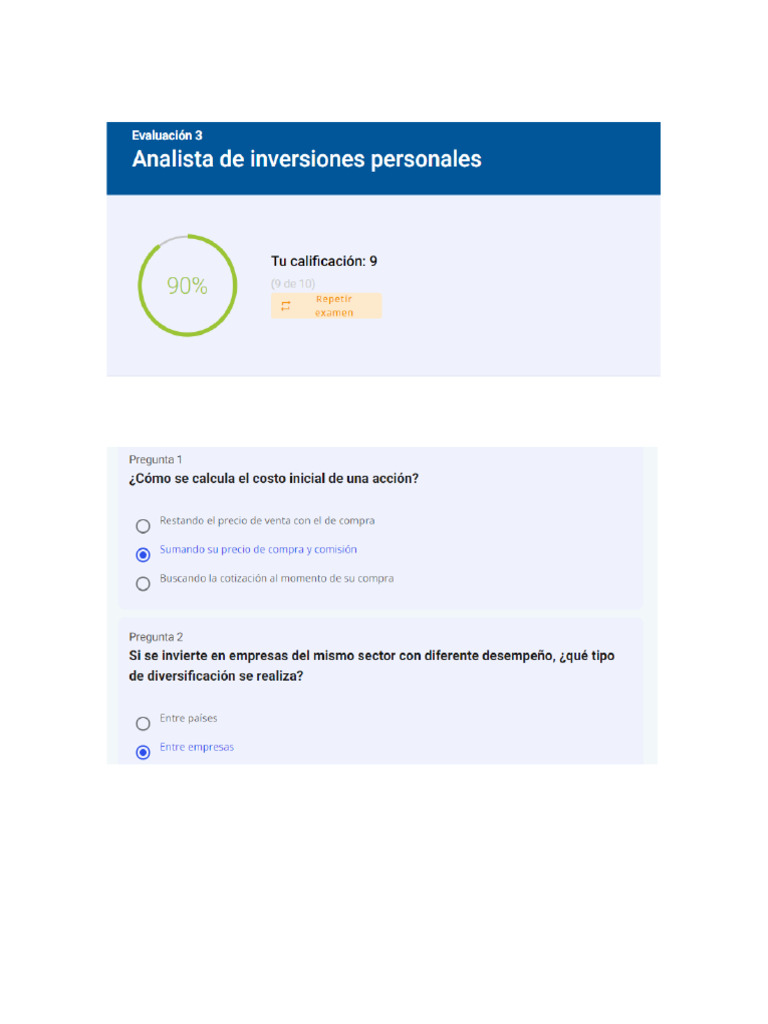 Analista de Inversiones Examen 3 | PDF