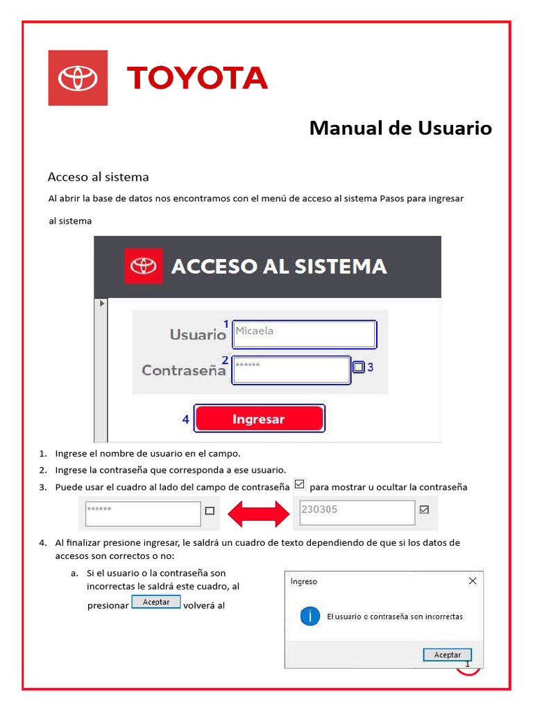 Ejemplo de Manual de Usuario | Descargar gratis PDF | Contraseña | Informática