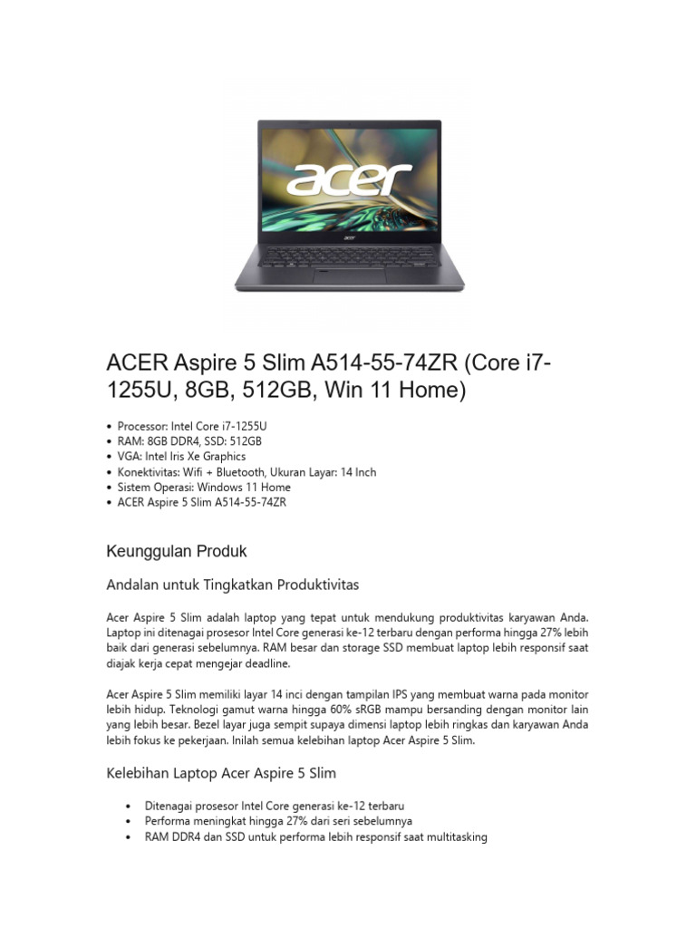 Brosur Acer | PDF