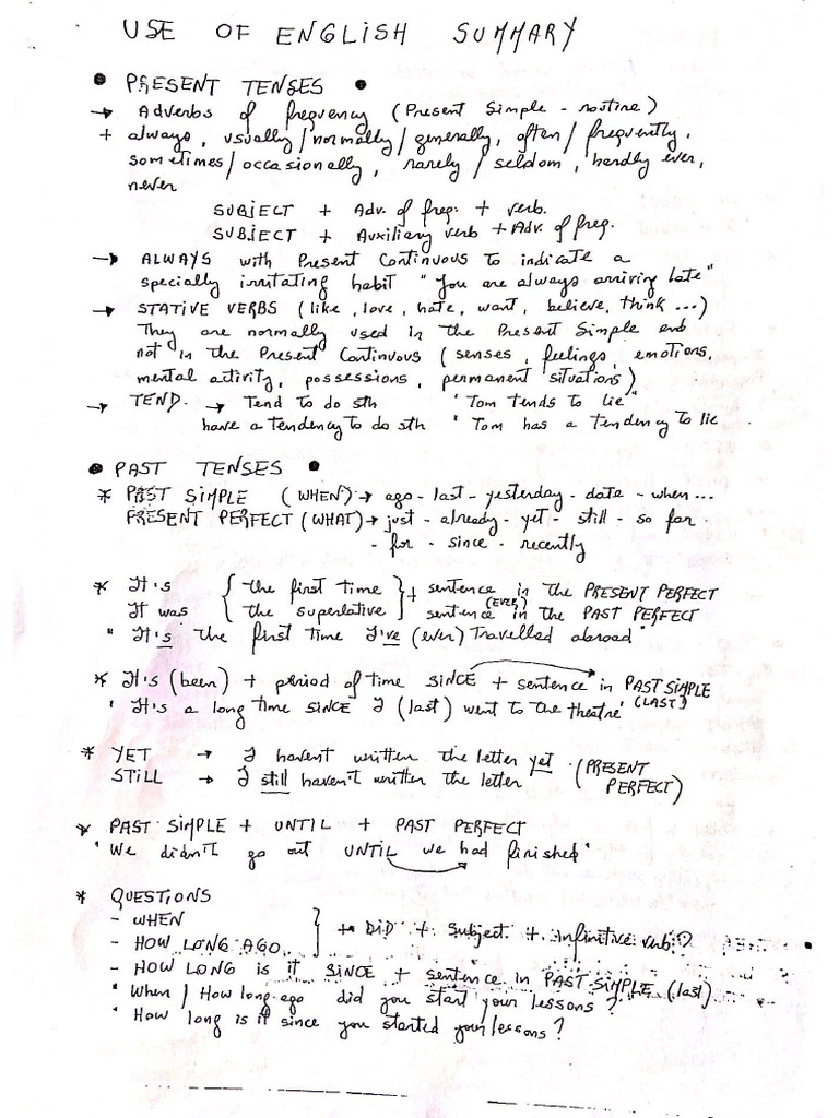 Fce Use of English Summary | PDF