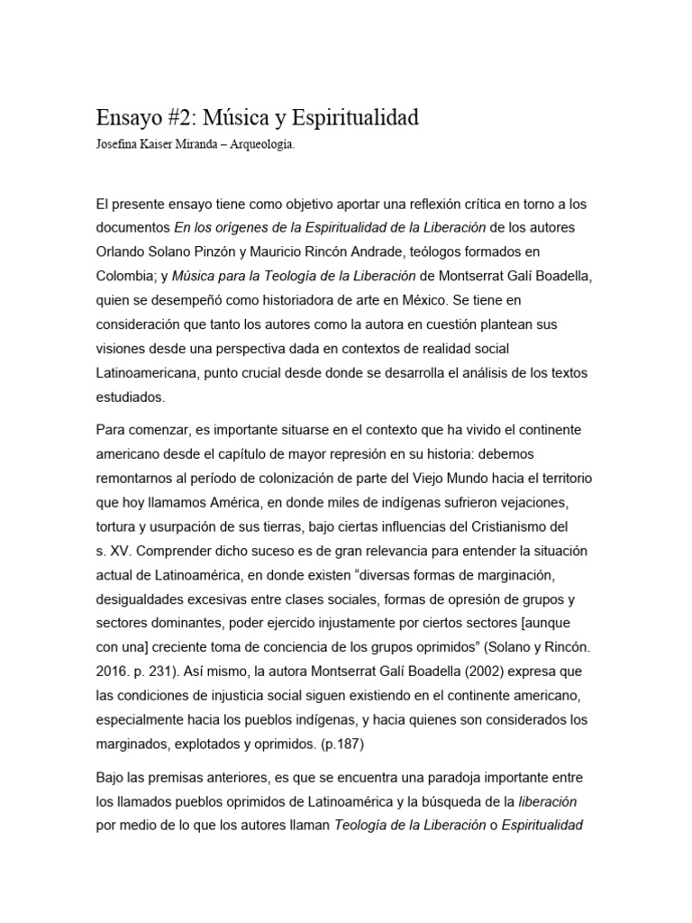 Ensayo 2 | PDF | America latina