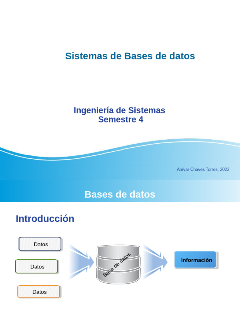 Chaves A (2022) - Bases de Datos - Tema 1 | PDF | Bases de datos | Modelo relacional