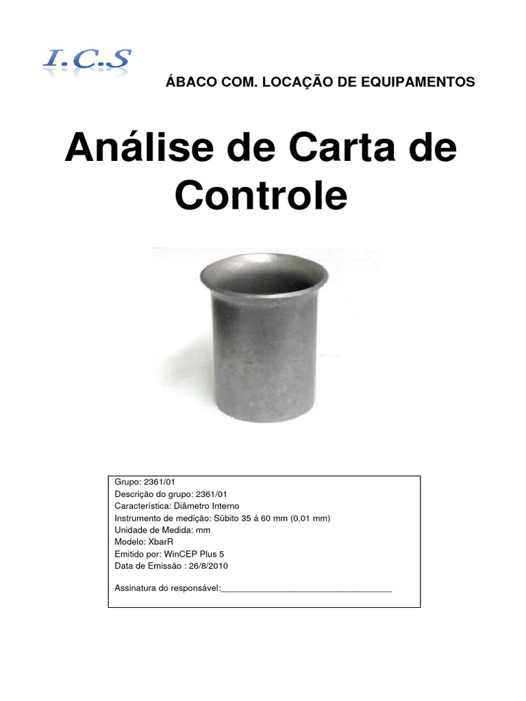 Analise de Carta de Controle | PDF Analise de Carta de Controle | PDF