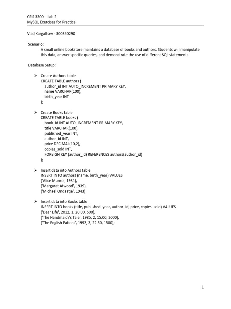 CSIS3300 Lab2 | PDF | Information Retrieval | Data Management Software