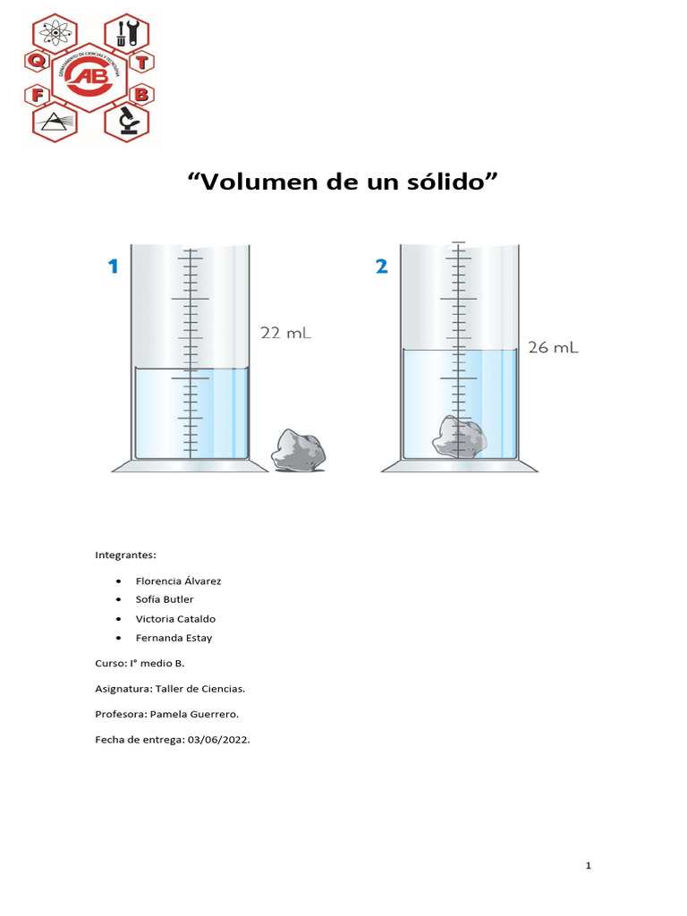 Volumen de un sólido_Informe terminado | PDF | Densidad | Volumen