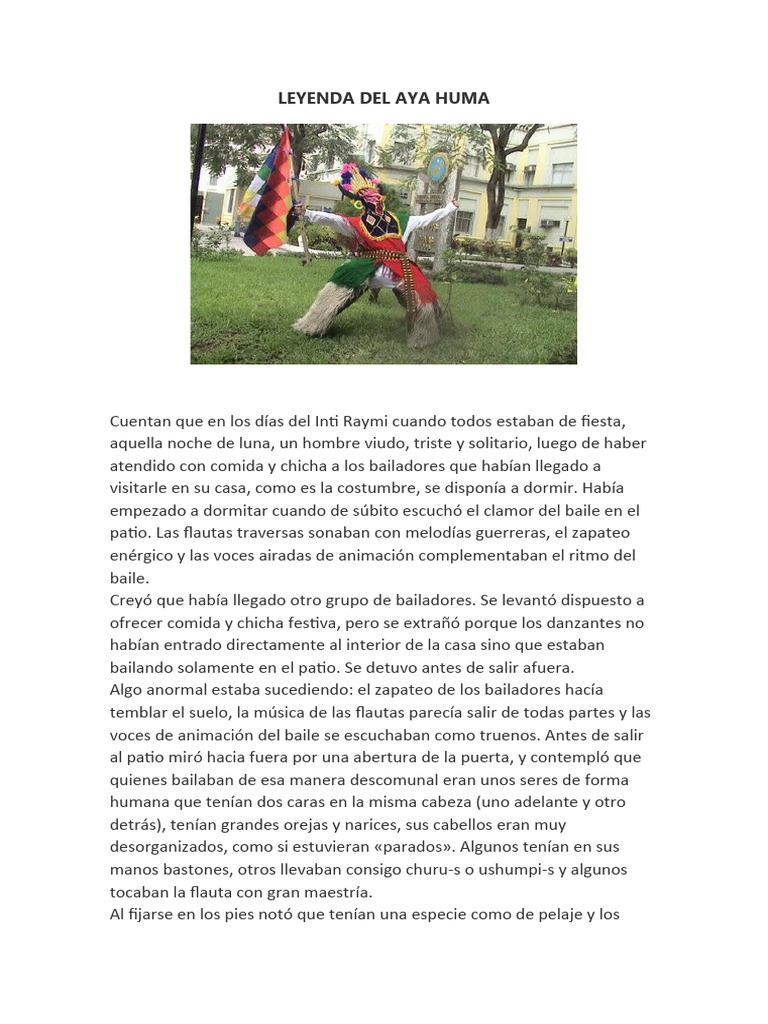 LEYENDA AYA HUMA | PDF