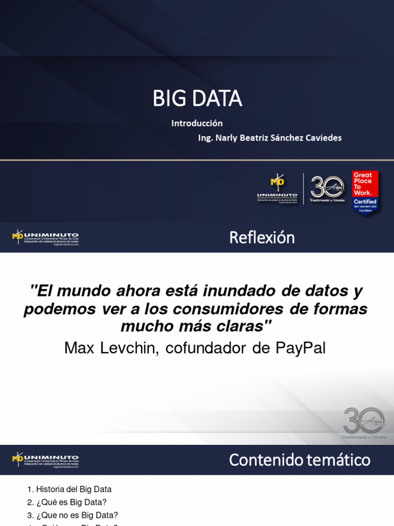 Introducción A Big Data | PDF | Big Data | Metadatos