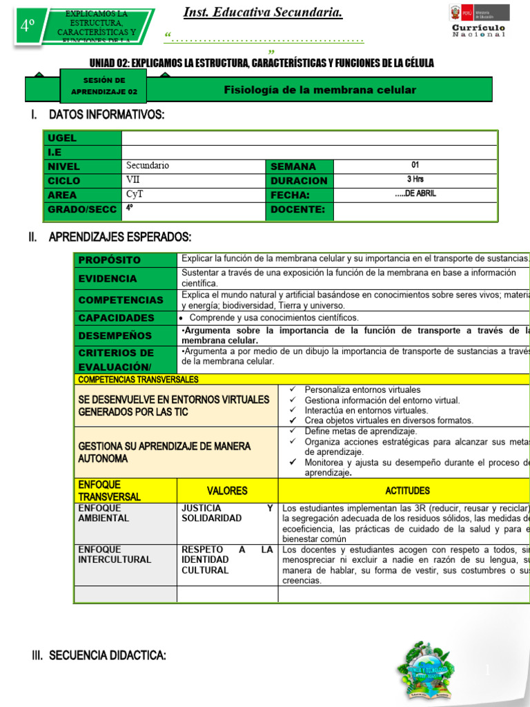 A-4º SES ACT 2-CYT-UND 2- sem 1 | PDF | Aprendizaje | Evaluación