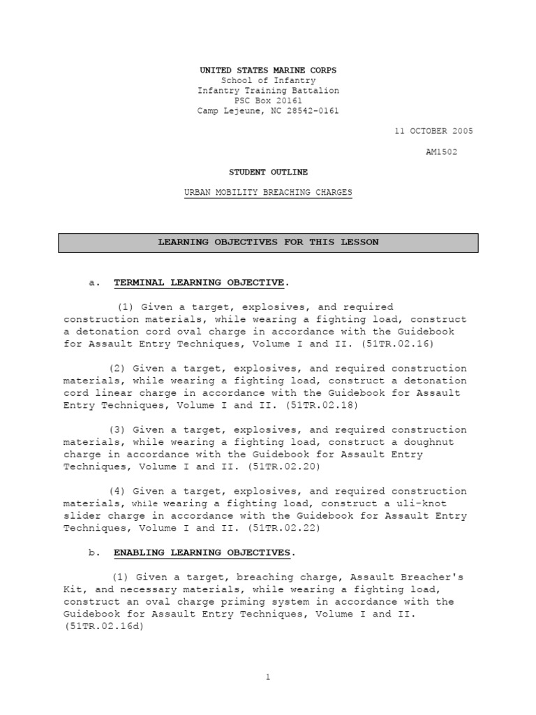 Urban Mobility Breaching Charges | PDF | Knot